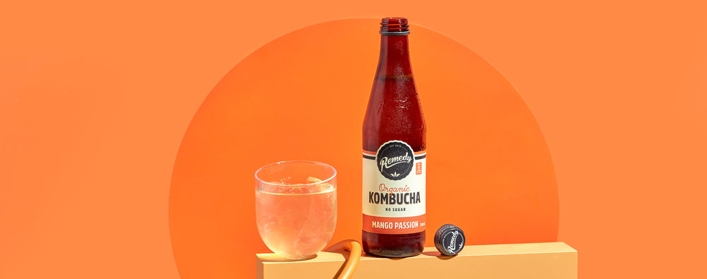 Pink Grapefruit Kombucha | No Sugar Kombucha | Remedy Drinks
