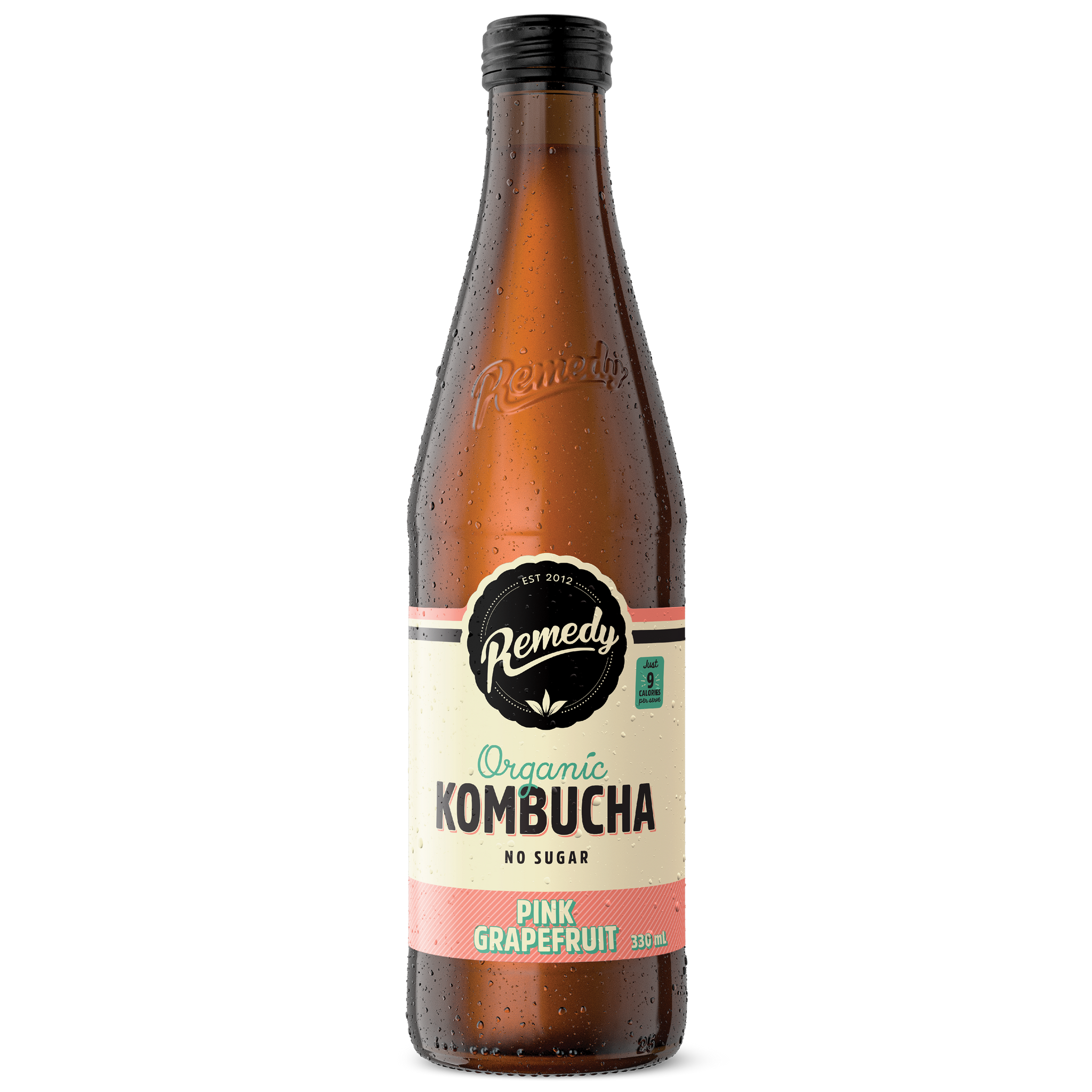 Pink Grapefruit Kombucha | No Sugar Kombucha | Remedy Drinks