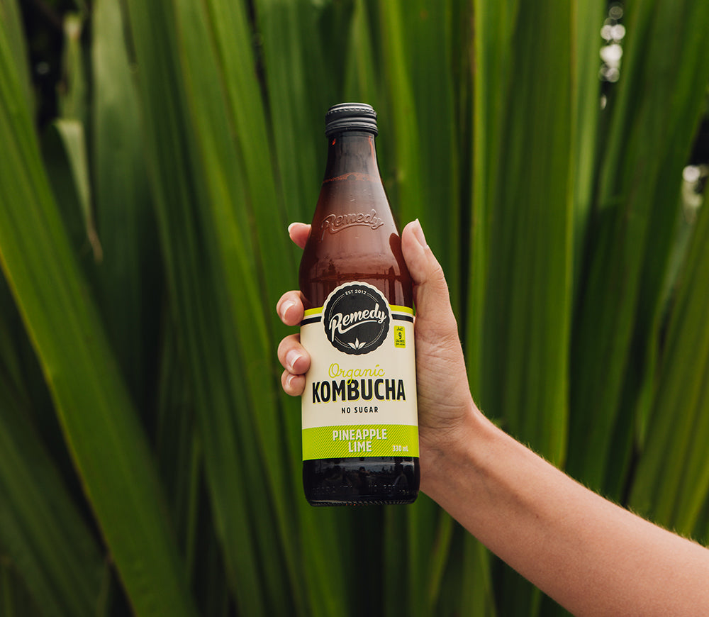Pineapple Lime Kombucha | No Sugar Kombucha | Remedy Drinks