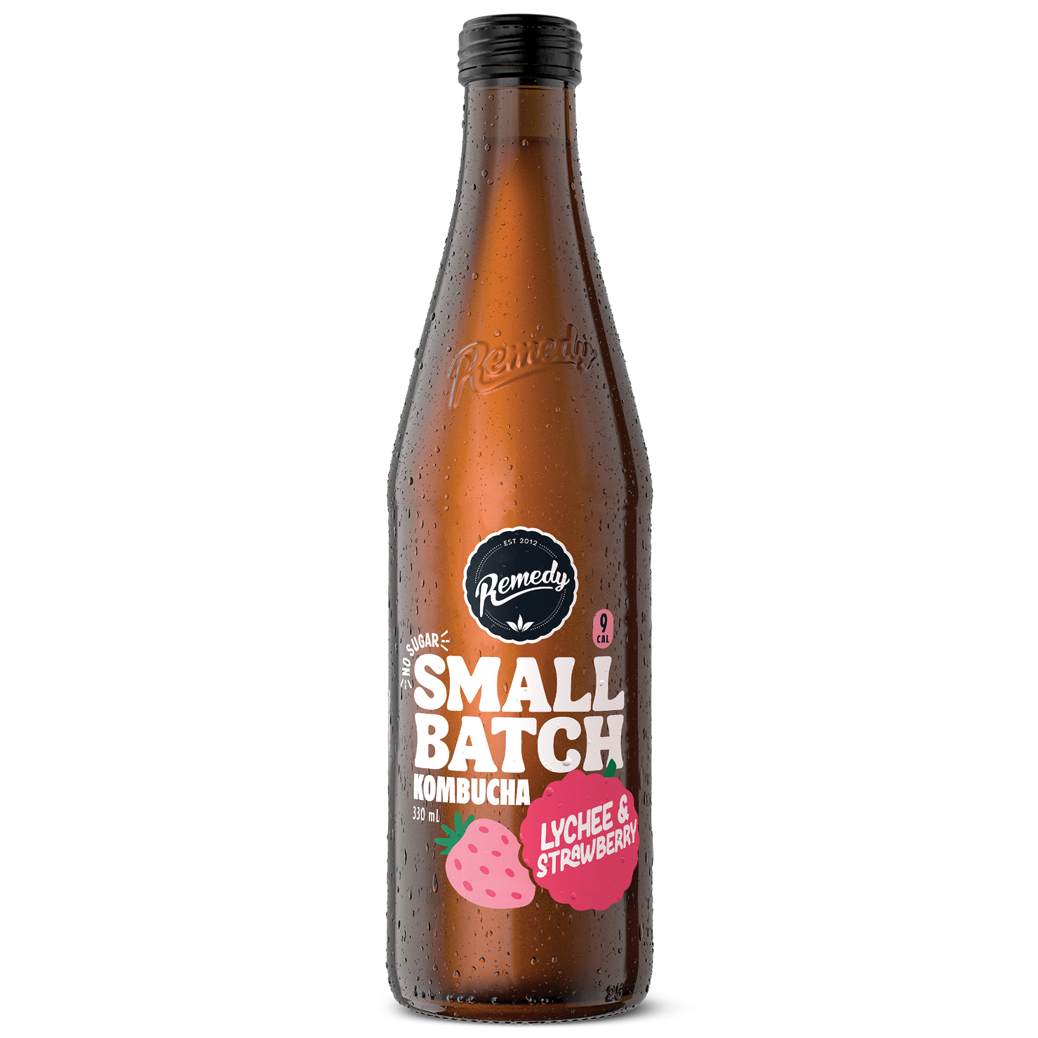 Remedy Kombucha Small Batch Lychee & Strawberry| Remedy Drinks