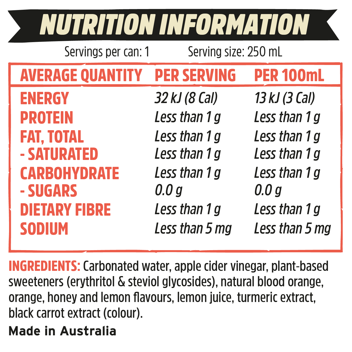 Sodaly Blood Orange | No Sugar | Remedy Sodaly – Remedy Drinks